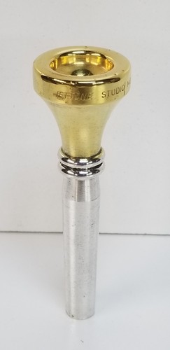 JET TONE STUDIO MODEL 1 M TRUMPET MOUTHPIECE GOLD & SILVER PLATED ...