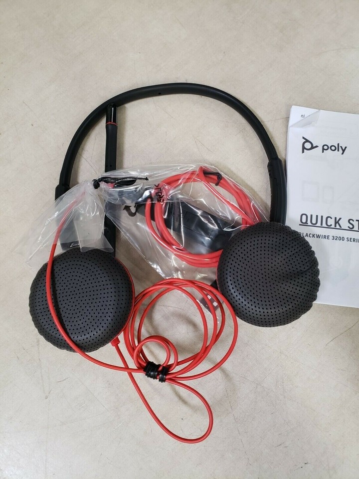 Plantronics Blackwire C3225 Stereo USB-A Headband 3.5mm Plug Headset ...