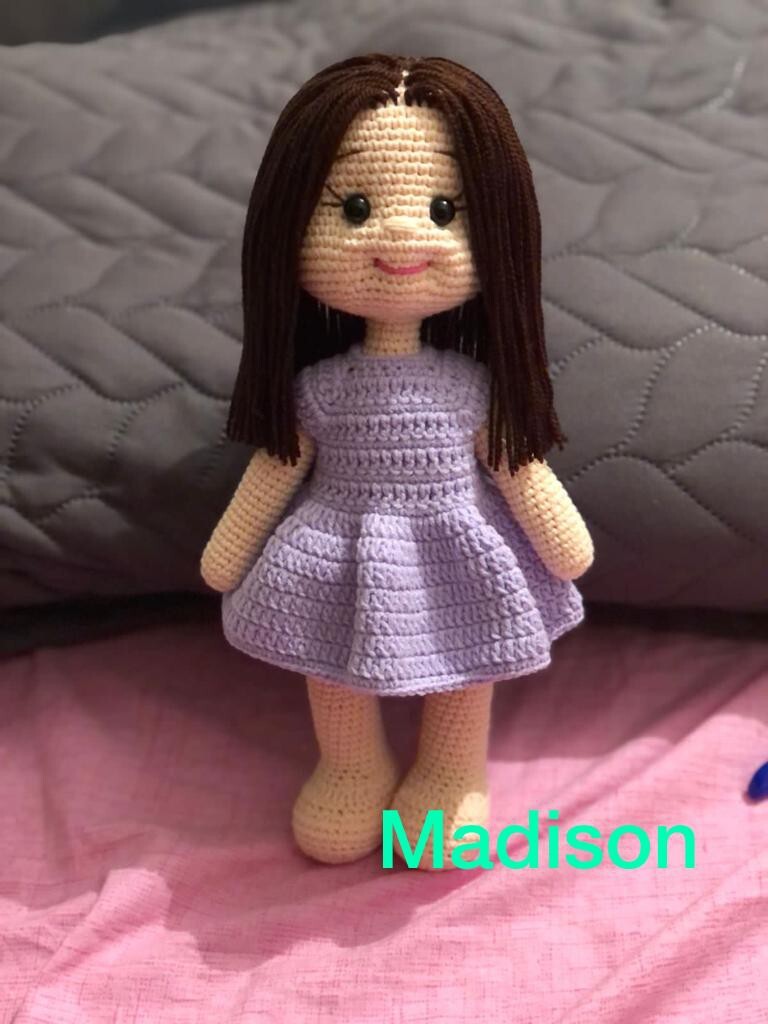 Madison Doll/ Amigurumi doll/Crochet Girl doll/ Handmade Stuffed Dolls ...