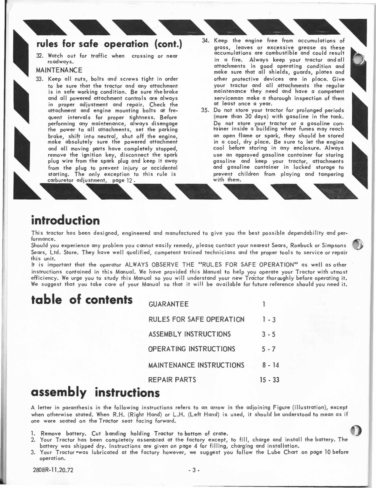 Tractor Operator & Service Parts Manu Sears 917.25740 ST16 Garden 5740 ...