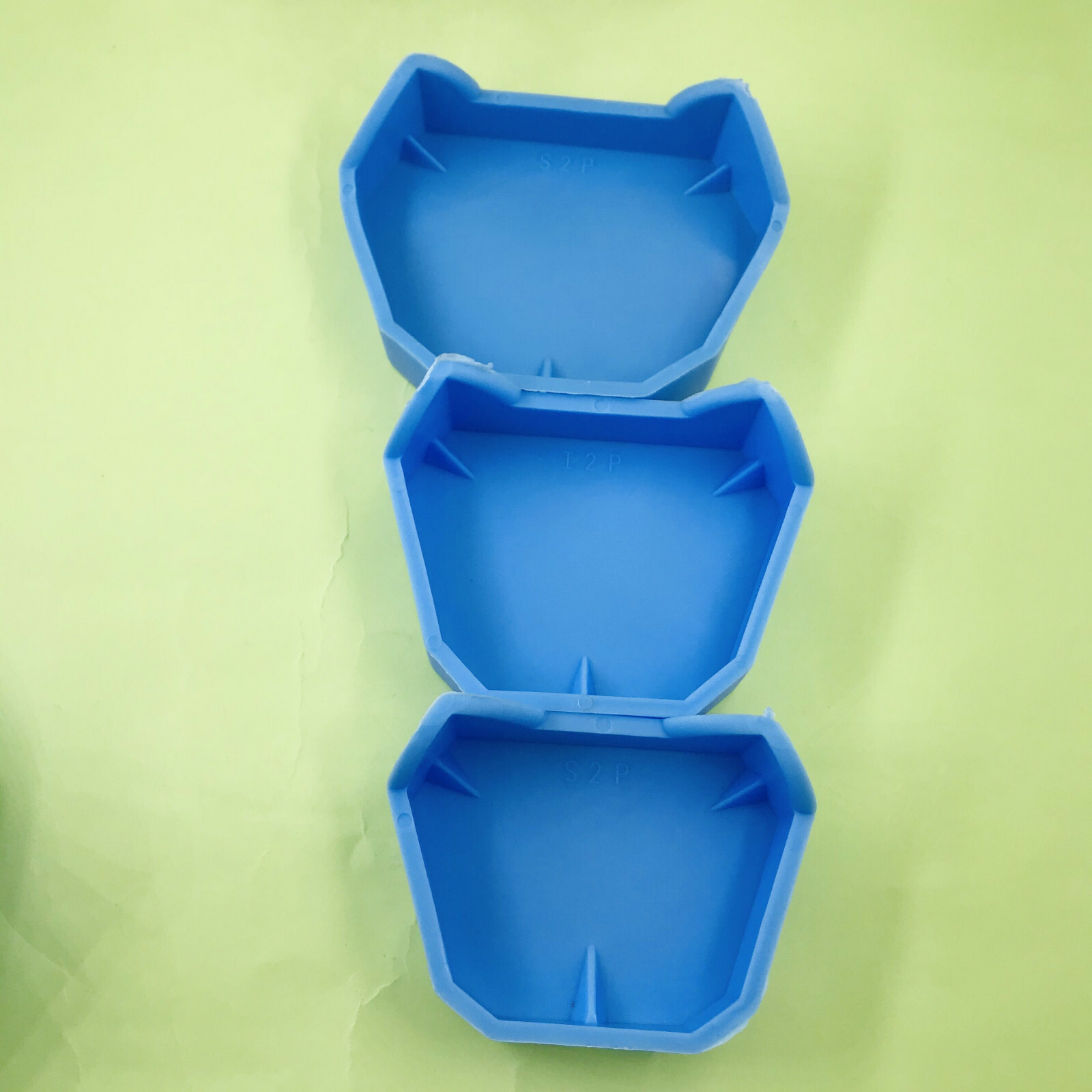 6pcs Dental Model Base Set Dental Mold Plaster Base Denture Tray Lab ...