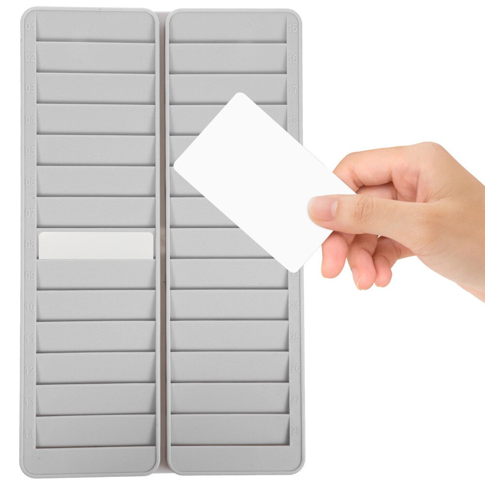Business Card Holder Multiple Slots ID Storage Rack Cards Organizer ...