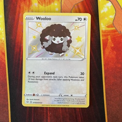 Pokemon: Wooloo Shiny Holo Rare SV103/SV122 - Shining Fates | eBay
