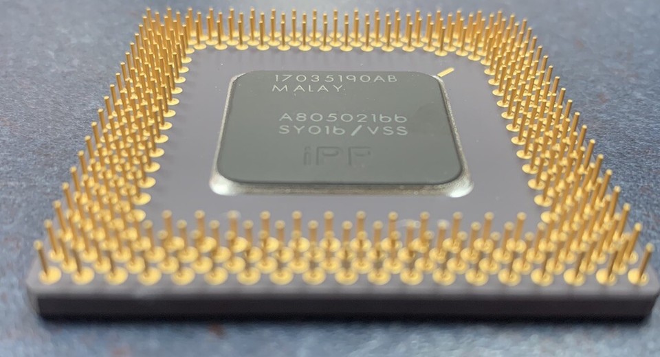 Intel Pentium Socket 7 CPU SY016 A80502166 166MHz Ceramic Vintage ...