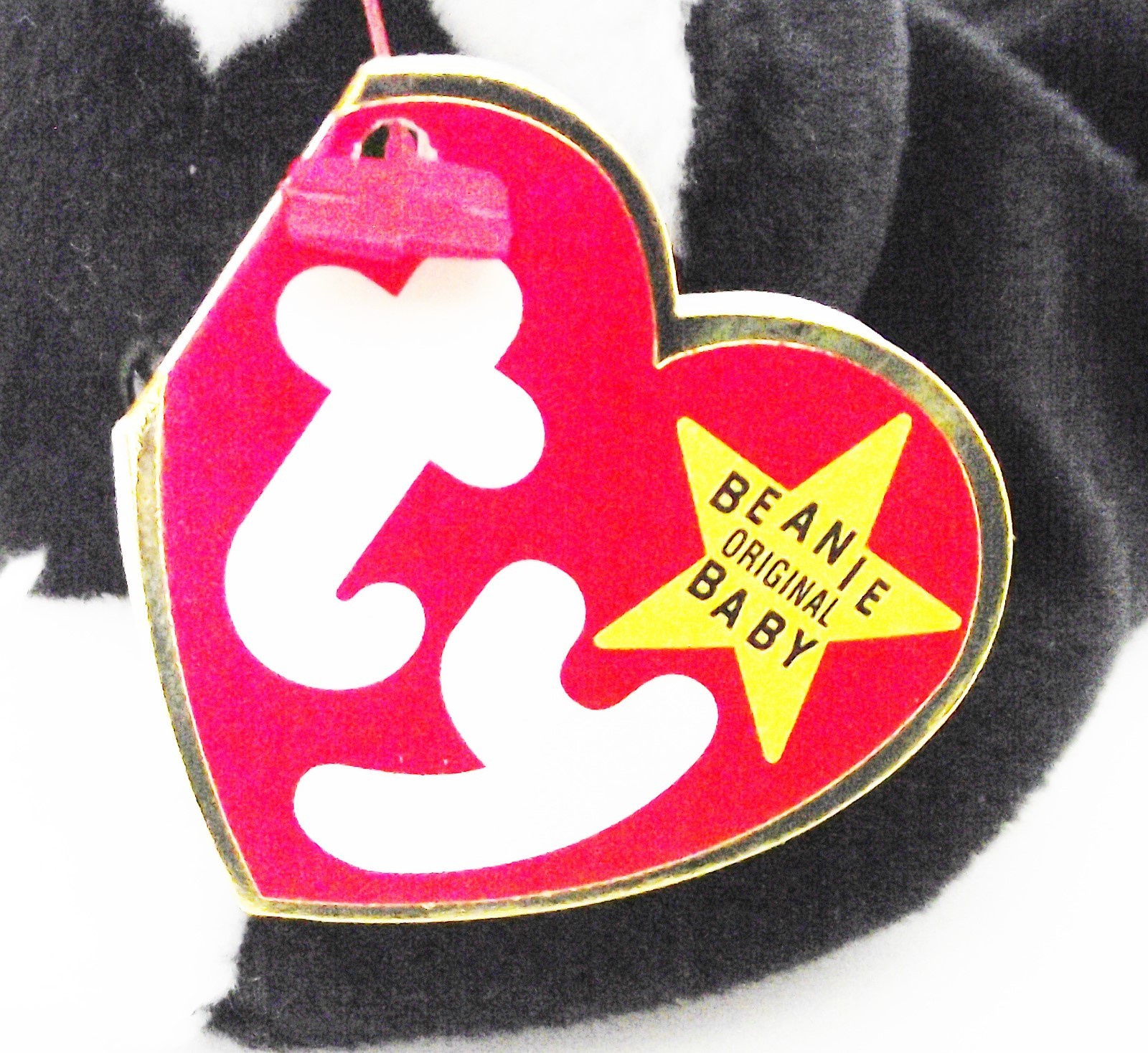 TY BEANIE BABY ZIP WHITE PAWS PVC ERRORS 4TH GEN HANG TAG 5TH GEN TUSH ...