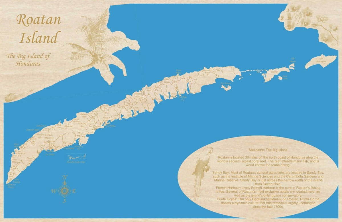 Isla Roatan Honduras Map Roatan, Honduras | Where We Be