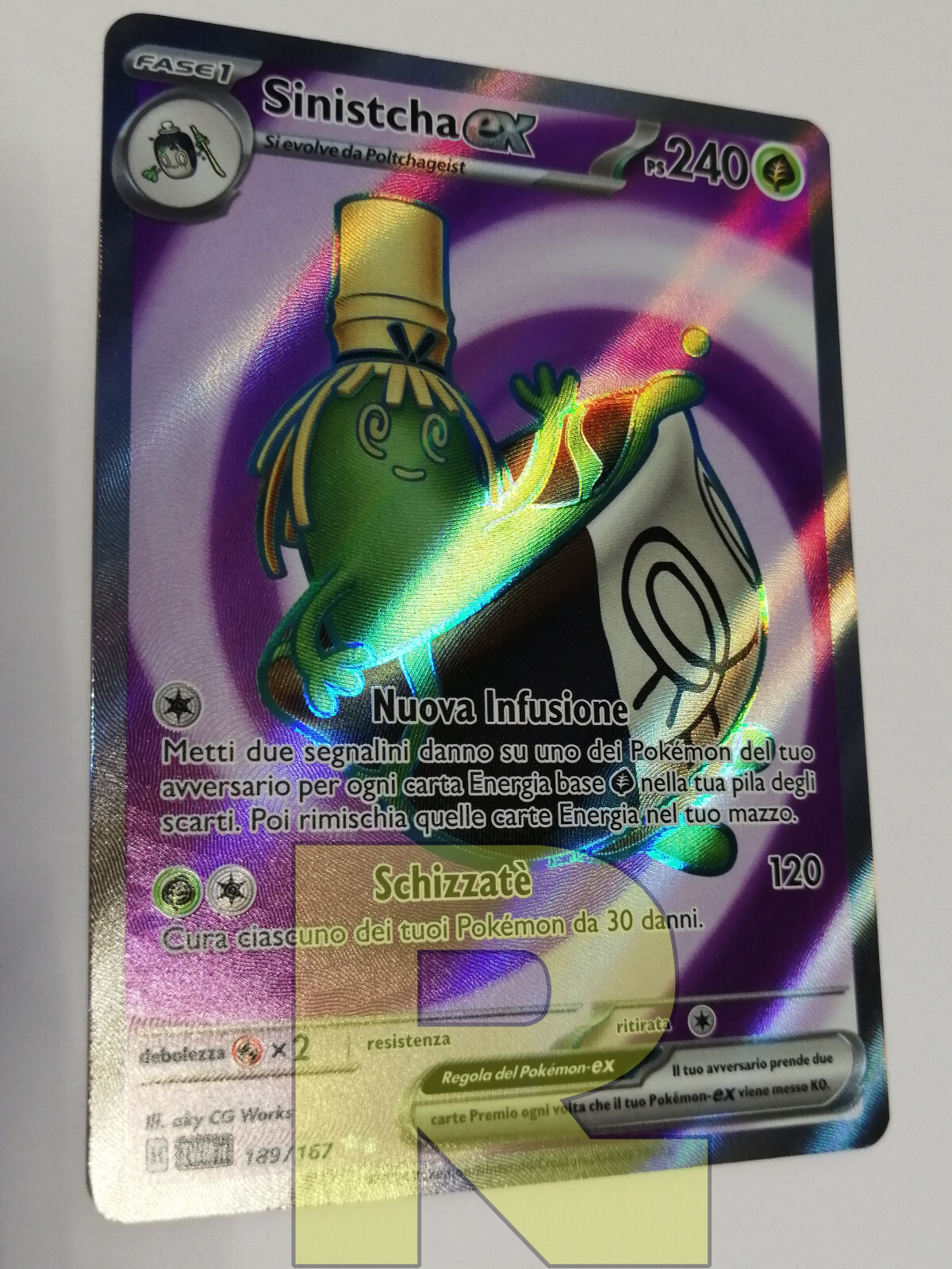 Sinistcha EX ® Crepuscolo Mascherato 189/167 ® Rara Full Art ® Pokemon ...