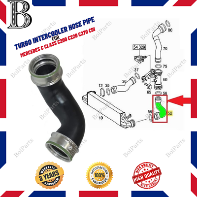 Turbo Intercooler Hose Pipe for Mercedes C CLASS C200 C220 C270 CDI ...