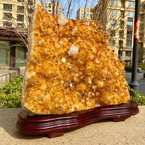 41.73LB arge Himalayan quartz cluster/yellow crystal ore Earth specime ...
