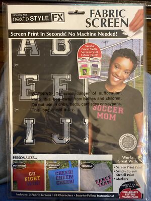 Fabric Screen Printing System Alphabet Set of 2 Screens NIP | eBay