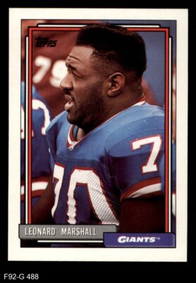 1992 Topps #488 Leonard Marshall Giants-FB LSU 8 - NM/MT | eBay