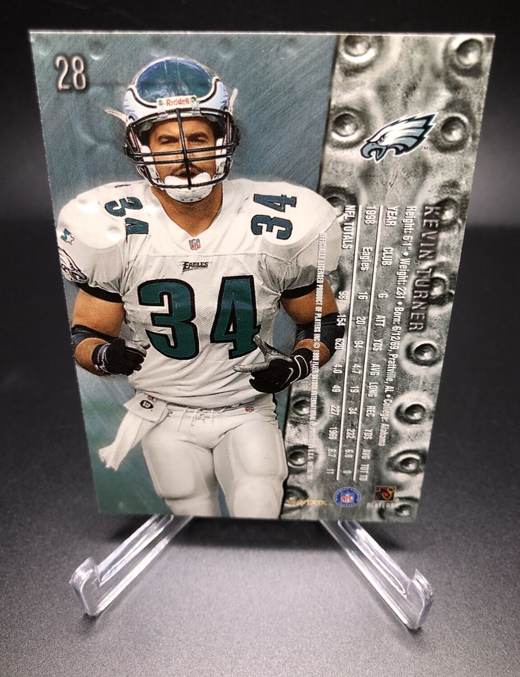 1999 Skybox Metal Universe #28 Kevin Turner Philadelphia Eagles B1445 ...