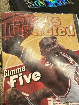 Sports Illustrated Gimme Five June 9, 1997 Michael Jordan, Rodman Bulls ...
