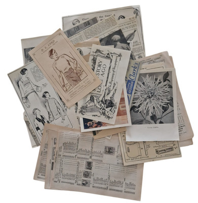 Vintage Antique 1890 1930 Genuine Ephemera 40 Bundle Junk Journal Paper ...