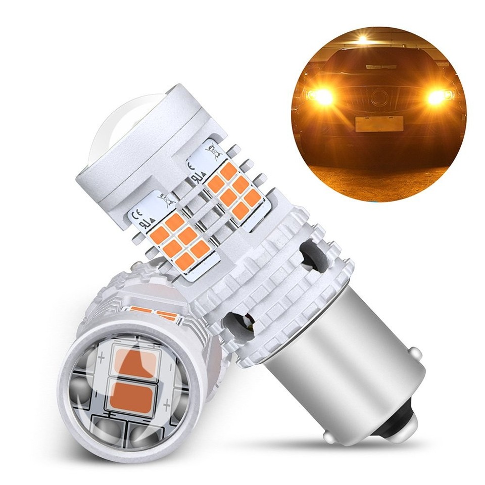 PY21W 581 LED BAU15S 7507 Yellow Amber Canbus Indicator Turn Signal ...