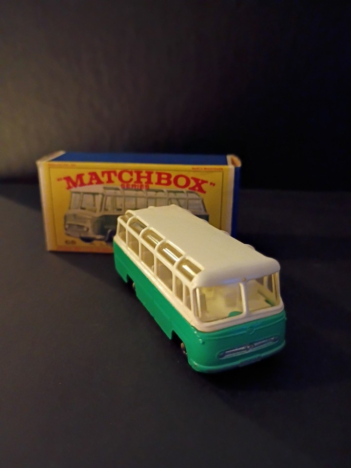 Matchbox #68B Mercedes Coach Turquoise 1965 VN/MINT In Crisp Original ...