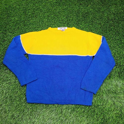 Vintage 90s MOD Colorblock Sweater Womens S/M 19x22 Blue USA | eBay