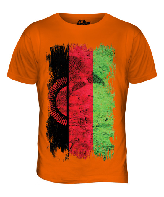 MALAWI GRUNGE FLAG MENS T-SHIRT TEE TOP MALAWIAN SHIRT FOOTBALL JERSEY ...