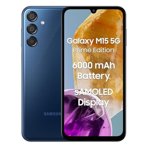 Samsung Galaxy M15 5G Prime Edition (topaze bleue, 6 Go de RAM, 128 Go ...