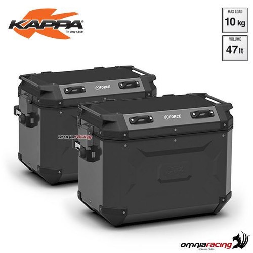 Pair of side suitecase Kappa KFR48B K-FORCE Monokey CAM-SIDE volume 48L ...