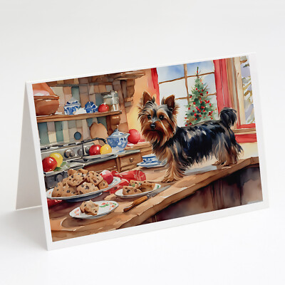 Yorkshire Terrier Yorkie Christmas Cookies Card Envelope 8 Pack ...
