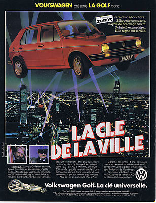 PUBLICITE ADVERTISING 084 1982 VOLKSWAGEN présente la Golf | eBay