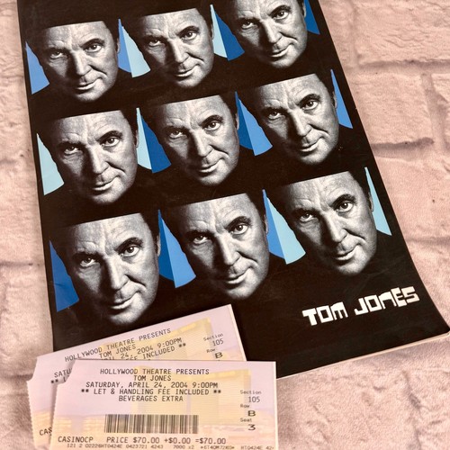 Tom Jones 2004 Concert Ticket Stub + Souvenir Program Picture Booklet ...