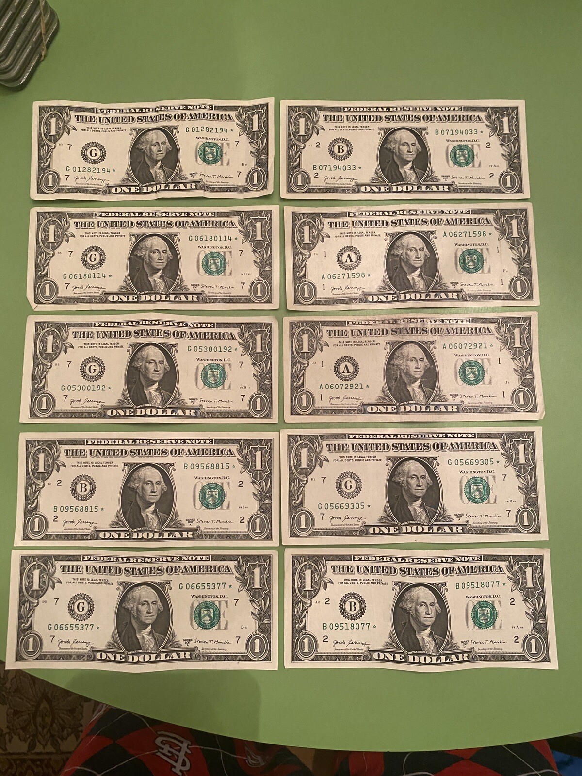 10-Qty Of 2017A Star Notes. Circulated | eBay