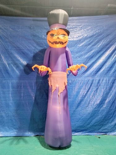 12' Gemmy Airblown Inflatable Halloween Pumpkin Reaper w/ Top Hat C036 ...