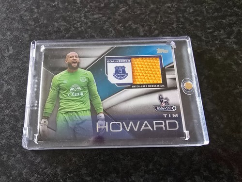 Topps Premier Gold 2014 Football Fibers Relic Card Tim Howard Everton ...