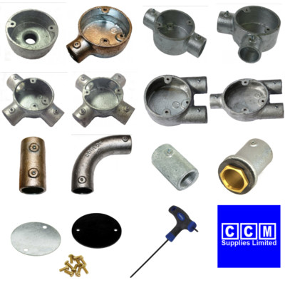 25MM CONLOK GALVANISED STEEL CONDUIT SYSTEM BOXES & FITTINGS | eBay UK