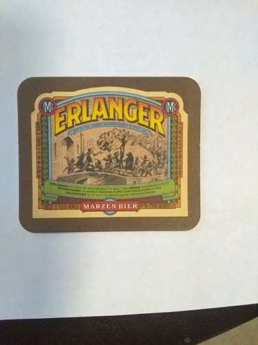 Erlanger BEER CARDBOARD COASTER VINTAGE ORIGINAL OLD | eBay