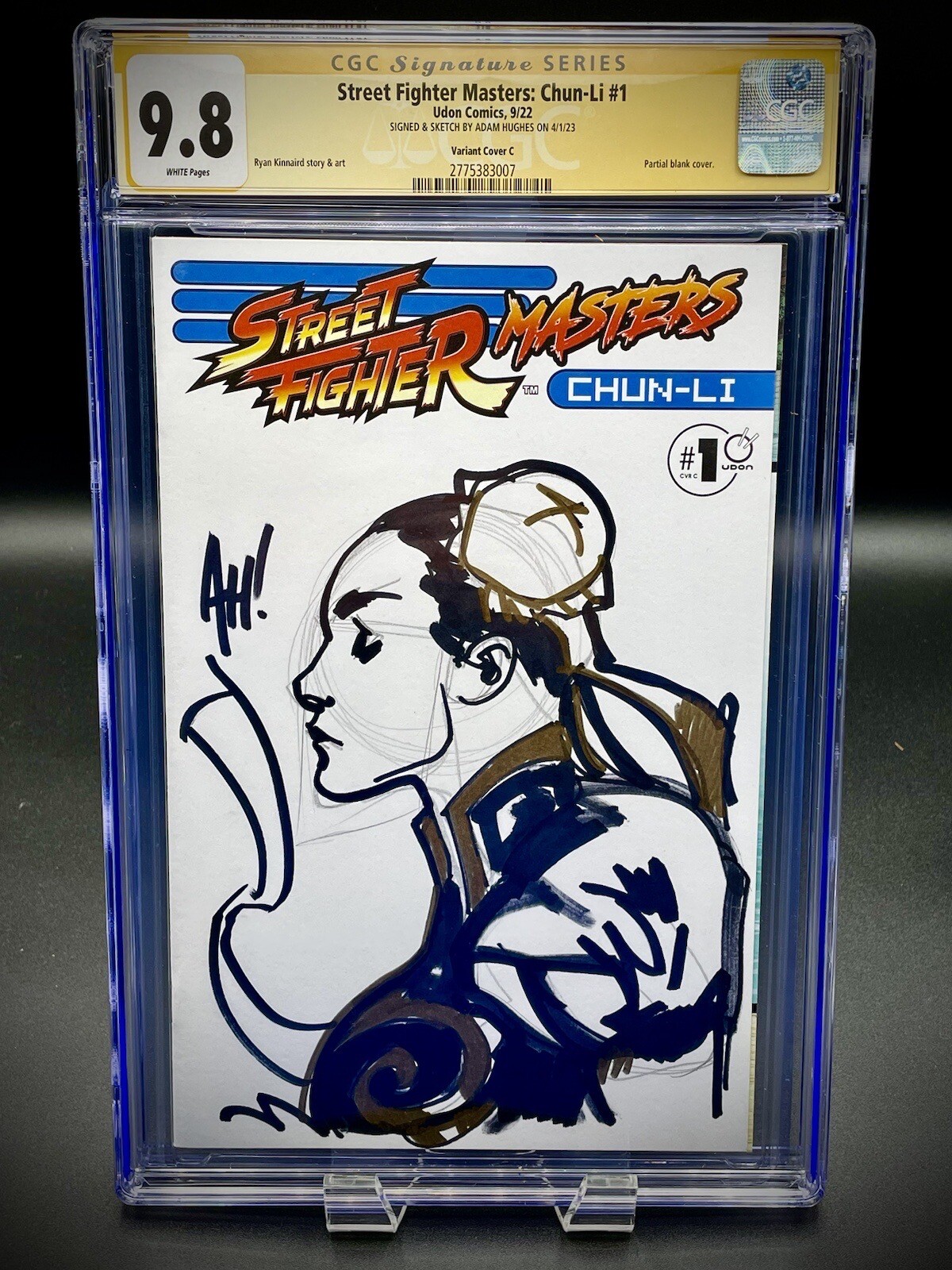 STREET FIGHTER MASTERS: CHUN-LI 1 CGC 9.8 SKETCHED BY ADAM HUGHES RARE ...
