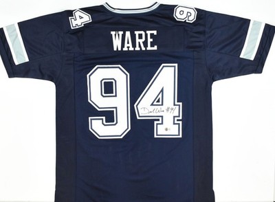 DeMarcus Ware Autographed Blue Pro Style Jersey - Beckett W Hologram ...