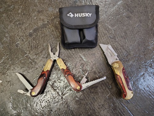 HUSKY Limited Edition 25th Annivery Multi-Tool set, Box Cutter Knife ...