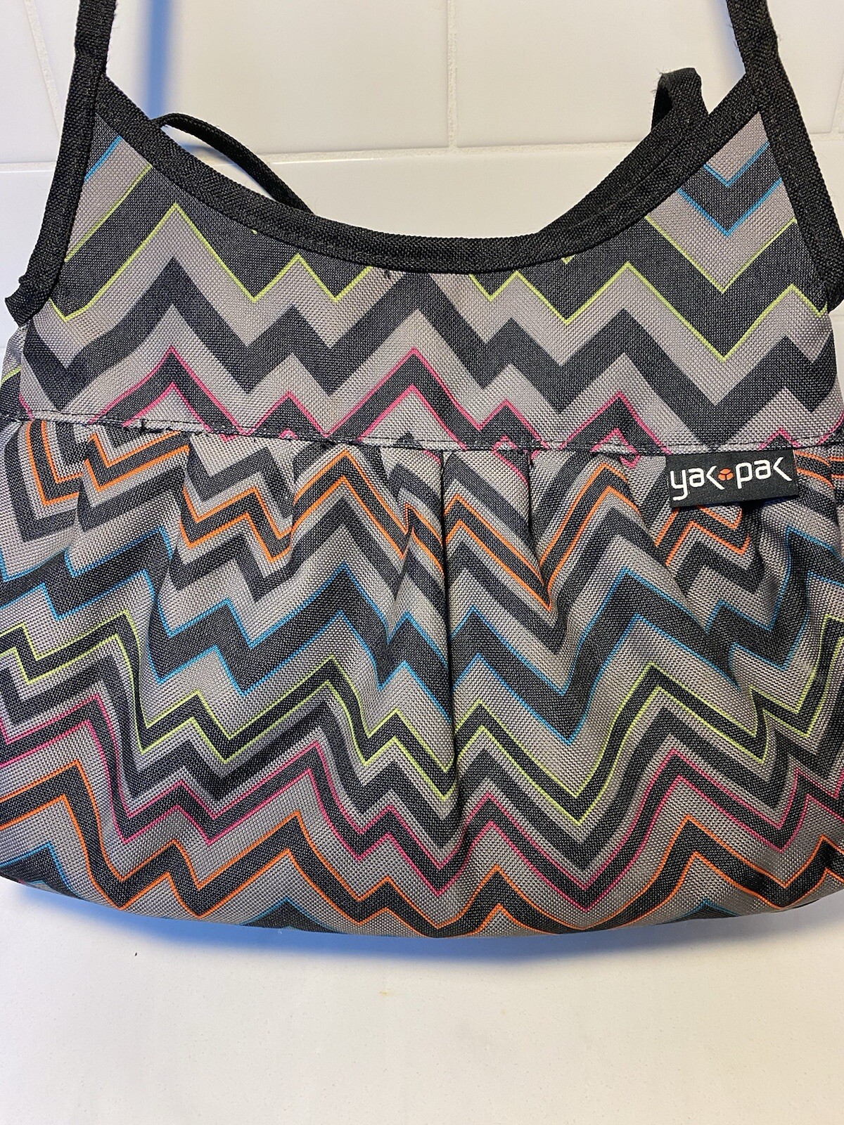 Yak Pak Megu Hobo Bag Tote, Zig Zag Pattern, Y2K, New Without Tags