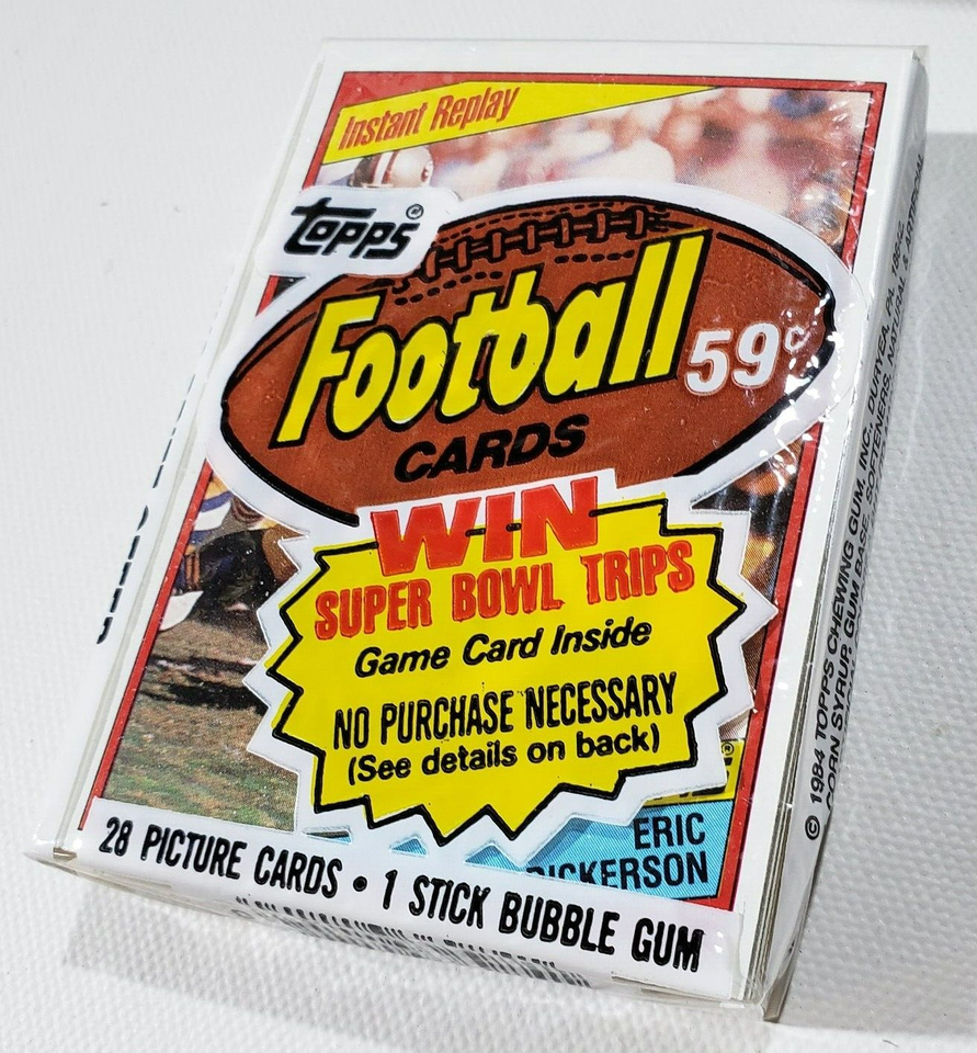 1984 Topps Football Cello Box with Dan Marino Showing Top & RARE DEAD ...