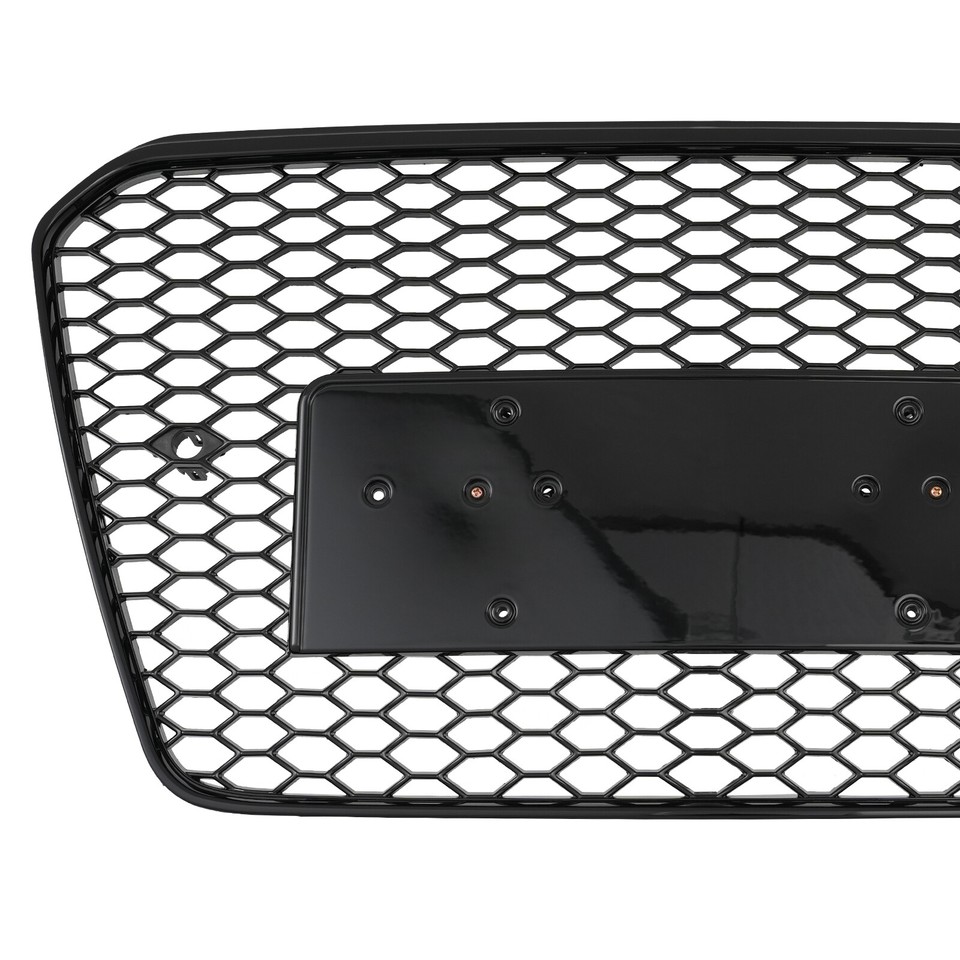 Gloss Black For 2013-2016 Audi A5 S5 B8.5 RS Honeycomb Mesh Front ...