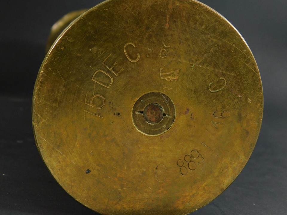 WWI Trench Art Shell "Champagne 1916" - made from French WW1 75mm shell ...