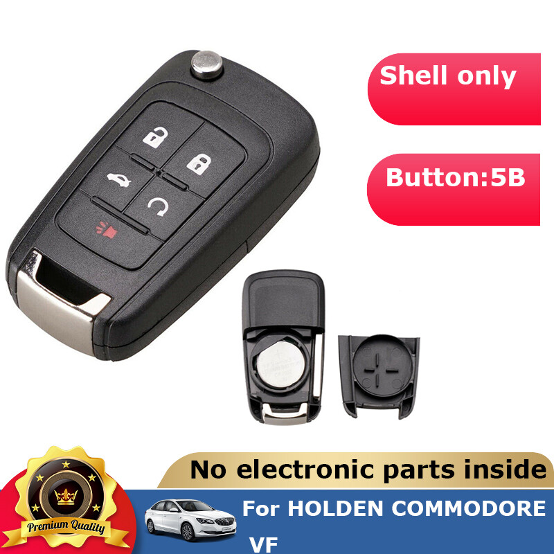 2X For HOLDEN COMMODORE VF 5 Button Remote Flip Key Blank Shell/Case ...