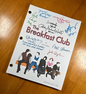 The Breakfast Club Script Signed- Autograph Reprints | eBay