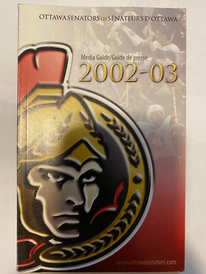 2002 - 2003 OTTAWA SENATORS MEDIA GUIDE INFORMATION BOOK NHL HOCKEY ...
