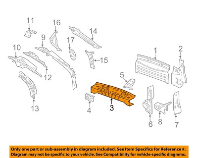 GM OEM 10-17 Equinox,Terrain Rear Body Floor Rear Body-Rear Cross Bar ...