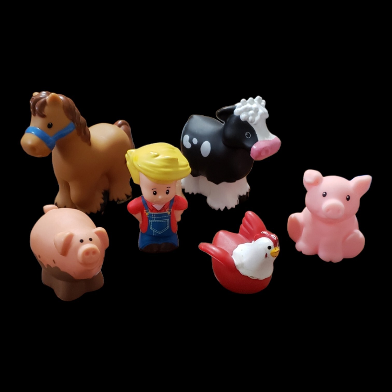 Fisher-Price Little People Farm Animals Horse Cow Pigs Farmer Chicken ...