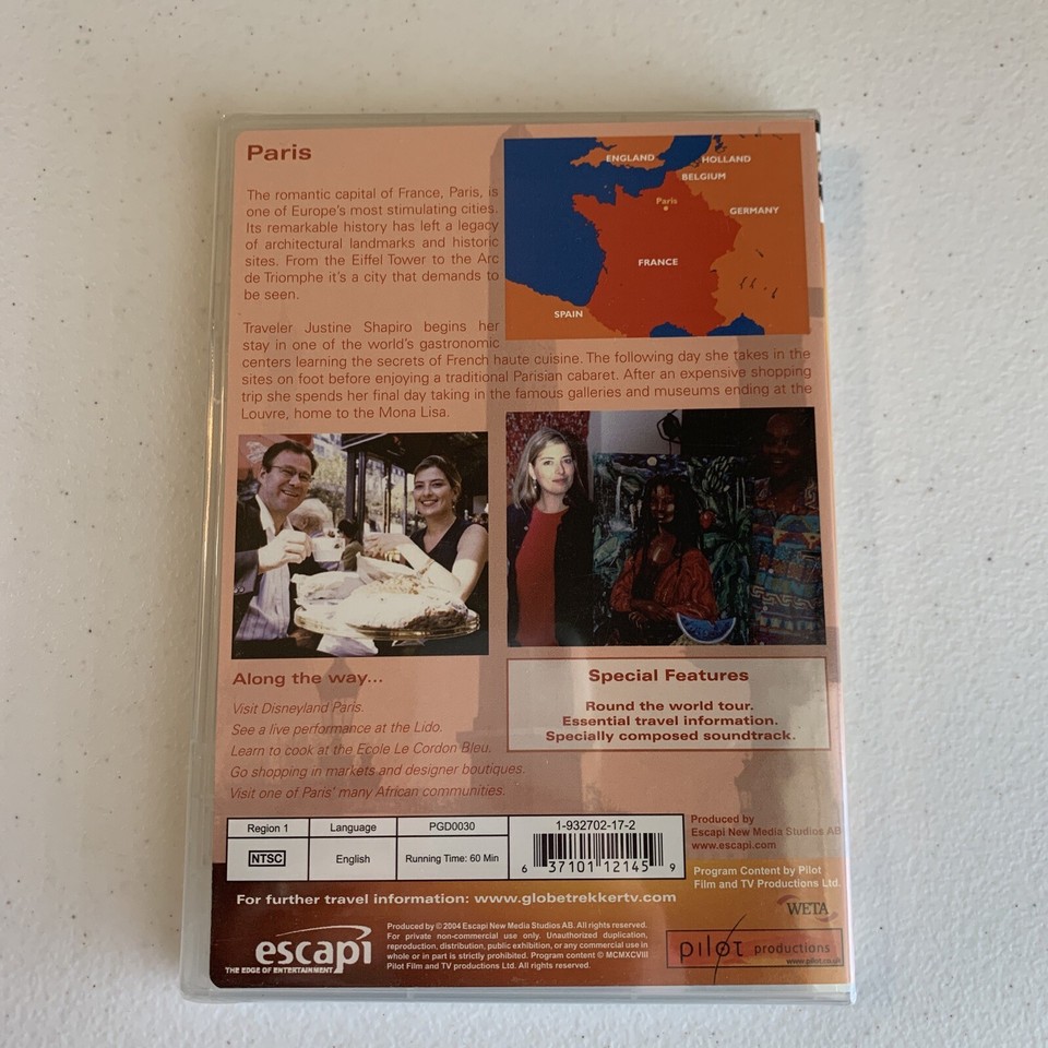 Globe Trekker: Paris City Guide DVD - Brand New Sealed 637101121459 | eBay