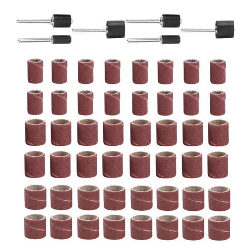 66 Pcs Sleeve Abrasive Tools Sandpaper Ring Grinding Head Rubber ...