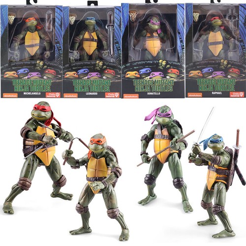 7" NECA Ninja Turtles 1990 Movie TMNT Teenage Movable Toys Mutant ...