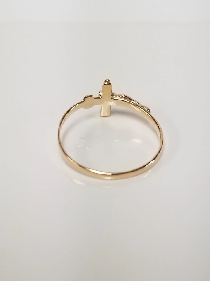 14k yellow gold crucifix Christ band ring 1.1 gram | eBay