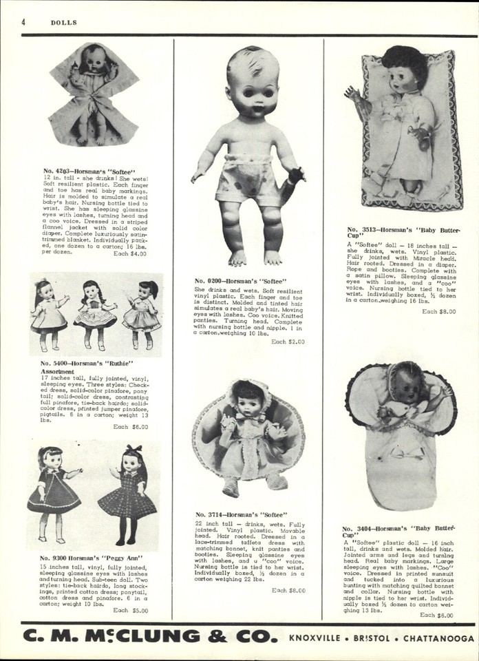1960 PAPER AD Horsman Doll Softee Baby Peggy Ann Butter Cup Ruthie | eBay
