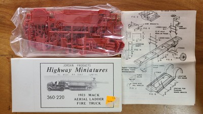 Jordan/Highway Miniatures #360-220 HO Scale - 1923 Mack Aerial Ladder ...